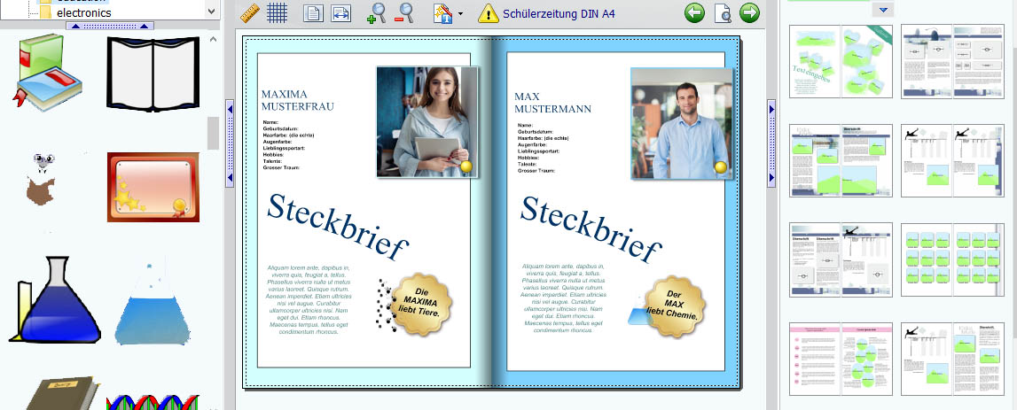 Steckbrief Vorlage für Schüler oder Abiturienten